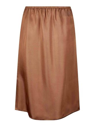 Maison Margiela Jupe Midi - Marron Clair