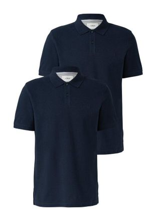 s.Oliver Poloshirt (Packung, 2-tlg) mit Logo Stickerei
