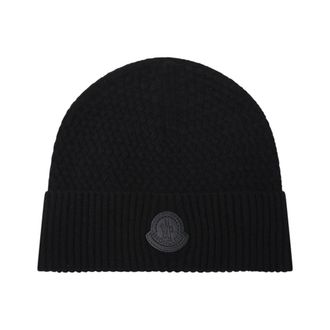 Moncler Rippstrick-M&uuml;tze - - Accessories - unisex - Schwarzk - ONE SIZE