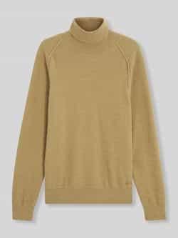 HUGO BOSS Rollkragenpullover mit Boucl&eacute;-Struktur