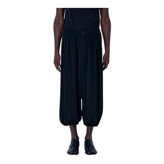 Yohji Yamamoto Homme, Pantalons, Noir, Taille: L Pantalon ample &agrave; entrejambe abaiss&eacute;