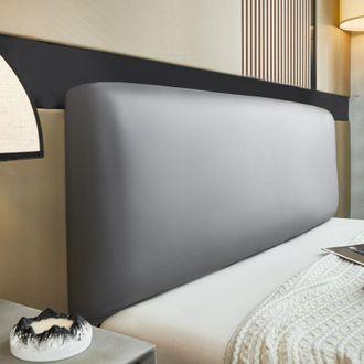 Generic Weiches PU Leder Bettkopfteil Bezug f&uuml;r Kingsize und Queensize Betten, Wasser und staubdicht f&uuml;r Schlafzimmerdekoration Advanced Grey Gesamtl&auml;nge: 120