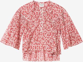 Isabel Marant Top Veelia - Femme - Rouge - Taille34 - Marant &Eacute;toile - Collection &Eacute;t&eacute; Femme - Nouvelle Collection Capsule High Summer