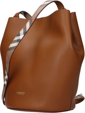 Burberry Leather Bucket Bag - Brown