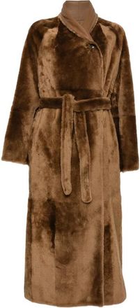 Yves Salomon Belted Reversible Shearling Coat