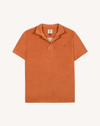Faguo Polo brique clair coton