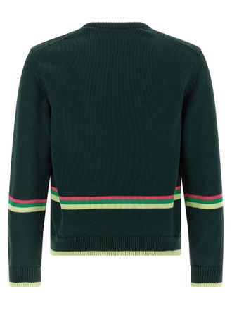 J.W.Anderson Sheep-Intarsia Cotton Sweater - Green