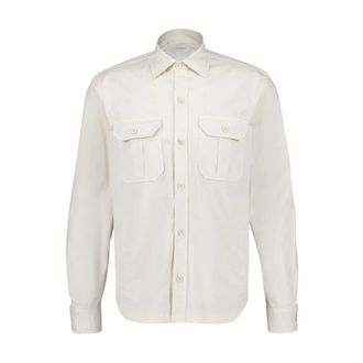 Boglioli Overshirt en Coton Blanc avec Poches - Homme - Vestes - Blanc - Taille: XL