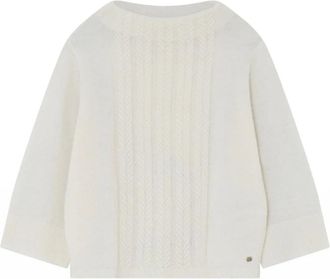 Gustav Femme, Pulls, Blanc, Taille: 38 FR Tricot &agrave; col rond