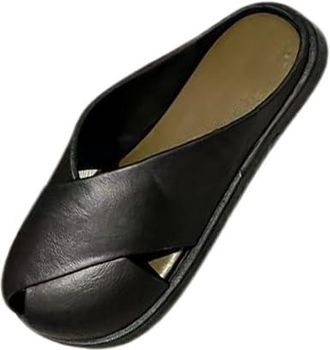 Generic cfpqv Sandales ferm&eacute;es pour femme - Mules l&eacute;g&egrave;res et plates - Chaussures d&eacute;t&eacute; - Chaussons orthop&eacute;diques - Escarpins - Sandales d&eacute;t&eacute; confortables - Ant