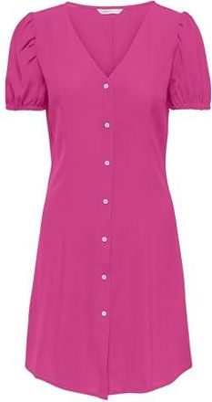 Only Onlnova Life Lucy Robe dété en viscose pour femme, Rose foncé, M