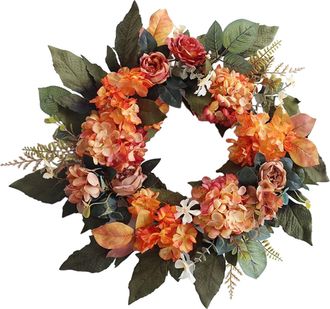 Generico Herbstkranz für die Haustür | Autumn Maple Leaaf Garland Dekoration | Willkommensschild für Thanksgiving und Halloween für, Wand, Ablage, Dekoration