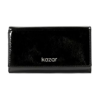 Kazar Faltige Lackleder Brieftasche - - Accessories - Damen - Schwarzk - ONE SIZE