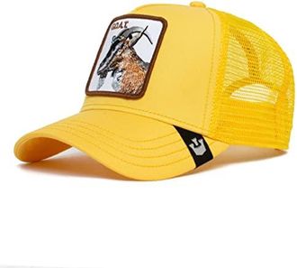 Goorin Brothers The Farm The G.O.A.T Casquette de camionneur originale unisexe avec languette de réglage à pression, doré, Taille unique