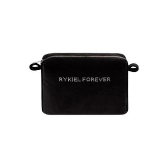 Sonia Rykiel Samt-Etui mit Strasssteinen - - Bags - unisex - Schwarzk - ONE SIZE