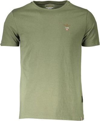 Aeronautica Kurz&auml;rmeliges T-Shirt mit Rundhalsausschnitt - - Tops - Herren - Gr&uuml;n - L