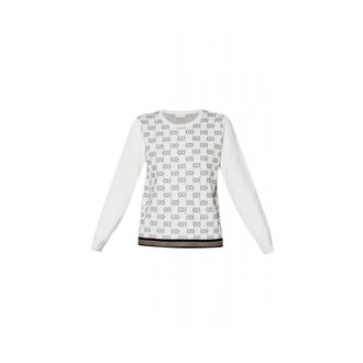 Liu Jo Femme, Pulls, Blanc, Taille: 44 FR Pull avec logo monogramme