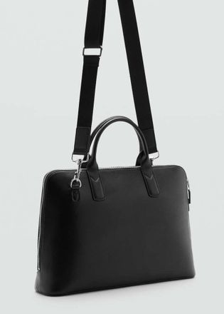 Mango Sac tote 100% cuir noir - Homme - Taille unique - MANGO MAN
