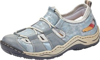 Rieker Damen Sneaker, Blau, 36 EU
