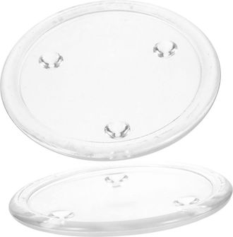 Garneck 2st&uuml;cke Kerzenteller Aus Glas F&uuml;r Stumpenkerzen Kleine Runde Tablett-untersetzer Sicherer Platz F&uuml;r Kerzen Geeignet F&uuml;r Hochzeiten Zuhause Und Partys