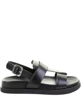 Guglielmo Rotta sandales en cuir &agrave; boucle - Noir