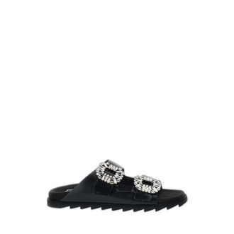 Roger Vivier Slidy Viv Sandale - - Shoes - Damen - Schwarzk - 35 EU