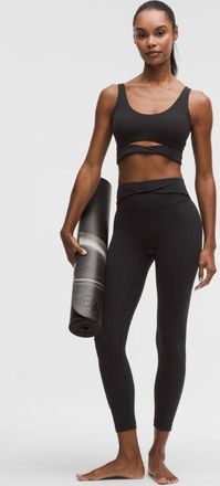 lululemon Align No Line High-Rise Twist Leggings 25 f&uuml;r Frauen - Gr&ouml;&szlig;e 10 in Black