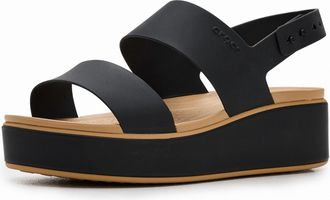 Crocs Brooklyn Damen Matte Wrap Low Wedge Keilabsatz, Schwarz Cashew, 39 EU, Schwarze Cashewnuss, 39 EU