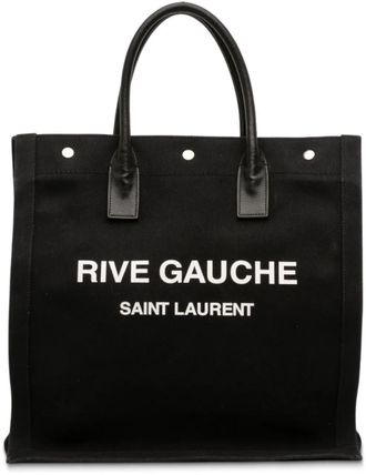 Saint Laurent Shopper - Canvas Rive Gauche North South Tote - Gr. unisize - in Schwarz - f&uuml;r Damen