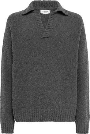 Laneus Boucl&egrave;-Strickpullover - - Knitwear - Herren - Grau - XL