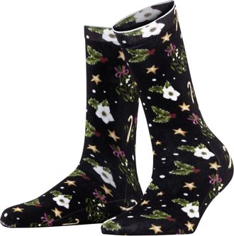 Burlington Damen Socken Christmas W So Baumwolle gemustert 1 Paar, Schwarz Black 3000 Fancy Christmas, 36-41