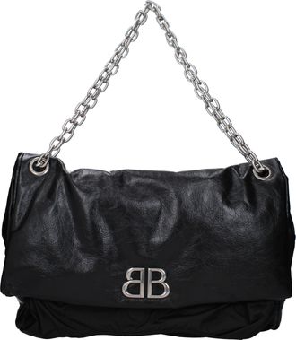 Balenciaga Monaco Chain Sacs Port&eacute; &Eacute;paule Femme Cuir Noir