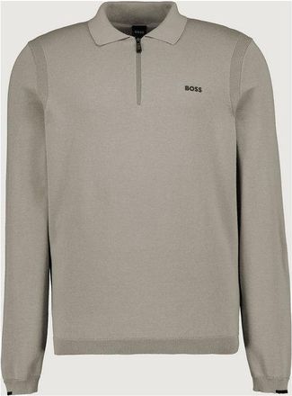 HUGO BOSS Herren Pullover grau unifarben
