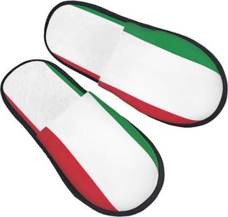 Generic Antid&eacute;rapant Pantoufles en Feutre imprim&eacute; drapeau italien Chausson Maison Confortable Chaussons dint&eacute;rieur pour Homme Femme Int&eacute;rieur L