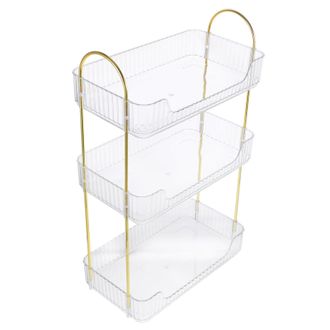 DOITOOL St&ouml;ckiges Badezimmer organizer Regal aus Stabilem Transparentem Material Kosmetischer Aufbewahrungsst&auml;nder f&uuml;r Arbeitsplatte Multifunktionales Ablagef