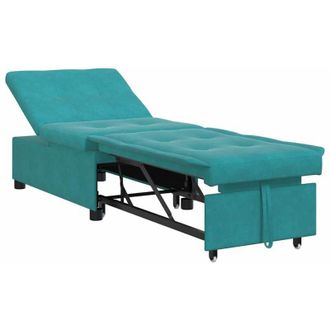 vidaXL Vidaxl - Canap&eacute;-lit Turquoise 67 x 194 x 38 cm Velours