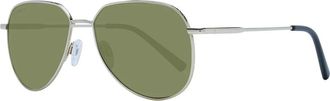 Serengeti Eyewear Goldene Runde Sonnenbrille mit Gr&uuml;nen Gl&auml;sern - - Accessories - unisex - Grau - ONE SIZE