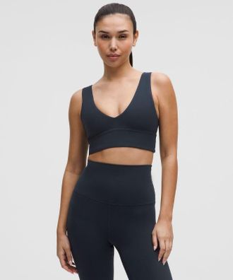 lululemon Soutien-gorge Align encolure en V Maintien l&eacute;ger, bonnets A et B pour Femmes - Bleu - Taille 12