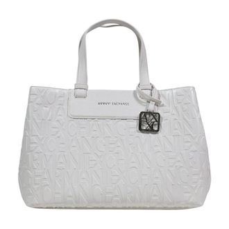 A|X Armani Exchange Femme, Sacs, Blanc, Taille: ONE Size Shopping Bag