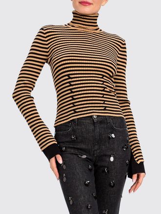 Twin-Set Pull &agrave; col roul&eacute; ray&eacute; en m&eacute;lange de viscose &agrave; la coupe slim