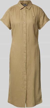 Tommy Hilfiger Tailliertes Hemdblusenkleid aus reinem Leinen