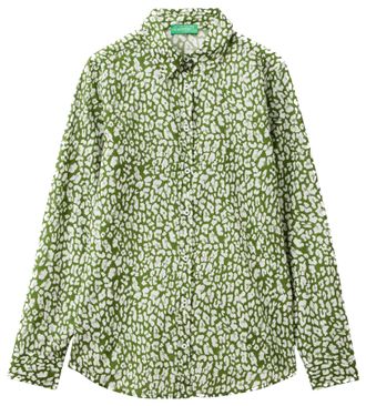 Benetton Damen 5OA95Q8U4 Hemd, Mehrfarbig 65p, XX-Small