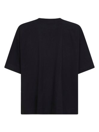 Dries Van Noten Mens T-Shirt Jersey Crewneck Black Cotton T-Shirts And Polos