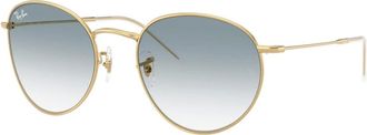 Ray-Ban unisex, Accessoires, Jaune, Taille: 53 MM Round Reverse Lunettes de soleil