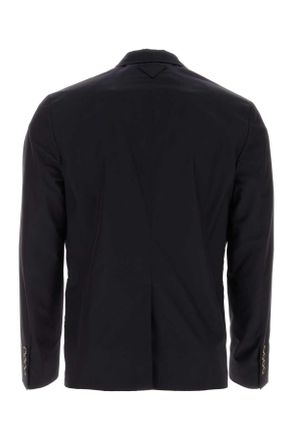 Prada Mens Lightweight Cotton Blazer Navy Blazers