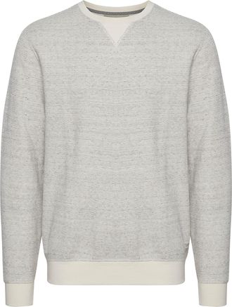 11 Project Egron Herren Sweatshirt Pullover Pulli meliert mit Rundhals-Ausschnitt aus 100% Baumwolle, Größe:XXL, Farbe:Snow White (110602)