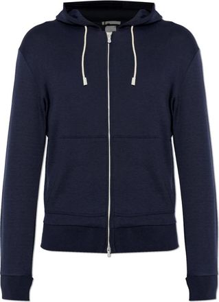 Eleventy Homme, Sweatshirts et sweats &agrave; capuche, Bleu, Taille: XL Full Zip Silk Cotton SweaT-shirt