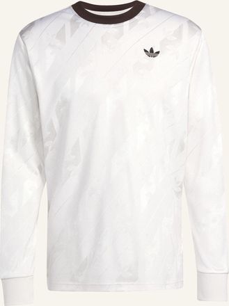adidas Originals Adidas Originals Jacquard Trefoil Jersey, Lang&auml;rmelig weiss