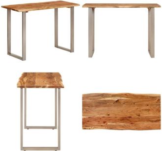 vidaXL Esstisch 110x50x76 cm Massivholz Akazie - Holztisch - Esstisch - Wohnzimmertisch - Kücheninsel - Akaciastisch - Home & Living