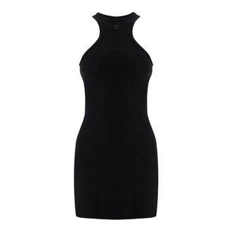 Courr&egrave;ges Femme, Robes, Noir, Taille: 36 FR Contrast Scuba Mini Dress